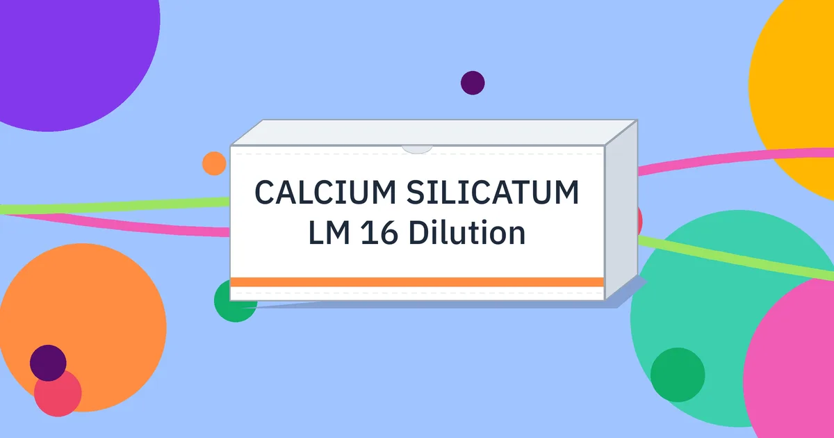 Symbolbild: Packung mit der Aufschrift CALCIUM SILICATUM LM 16 Dilution (PZN 12805677) – Verfügbarkeit und Bezug in Apotheken in Frankfurt am Main