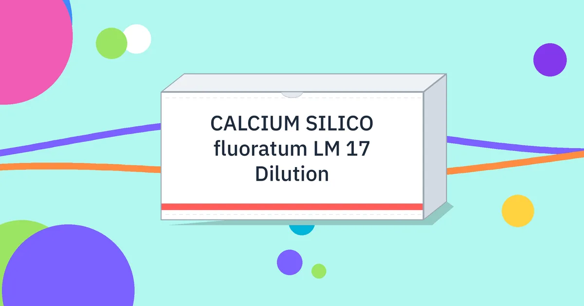 Symbolbild: Packung mit der Aufschrift CALCIUM SILICO fluoratum LM 17 Dilution (PZN 12806151) – Verfügbarkeit und Bezug in Apotheken in Frankfurt am Main