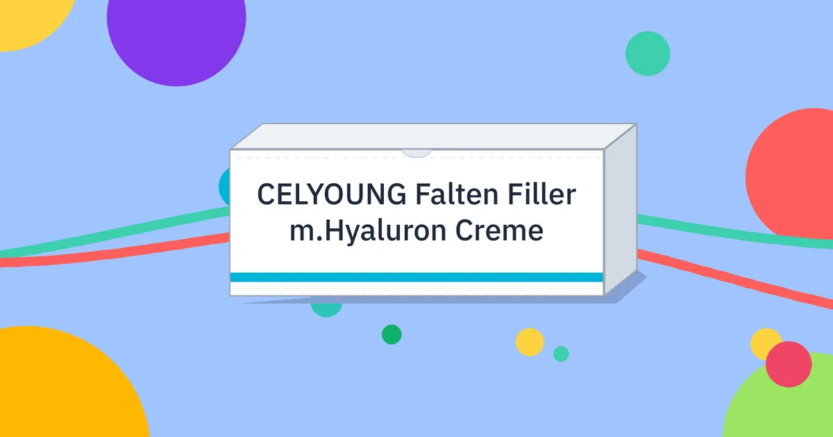 Symbolbild: Packung mit der Aufschrift CELYOUNG Falten Filler m.Hyaluron Creme (PZN 00835236) – Verfügbarkeit und Bezug in Apotheken in Frankfurt am Main