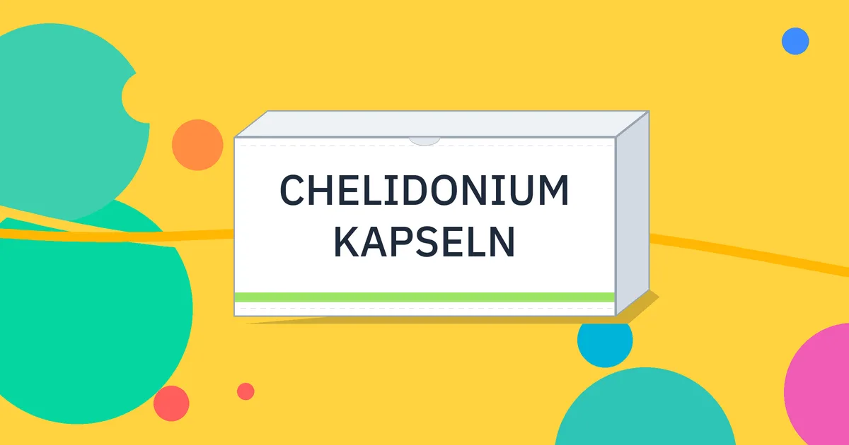 Symbolbild: Packung mit der Aufschrift CHELIDONIUM KAPSELN (PZN 02482664) – Verfügbarkeit und Bezug in Apotheken in Frankfurt am Main