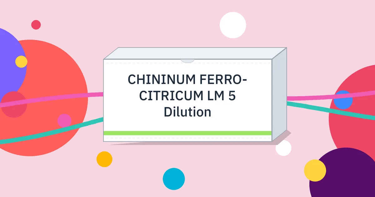 Symbolbild: Packung mit der Aufschrift CHININUM FERRO-CITRICUM LM 5 Dilution (PZN 13442142) – Verfügbarkeit und Bezug in Apotheken in Frankfurt am Main