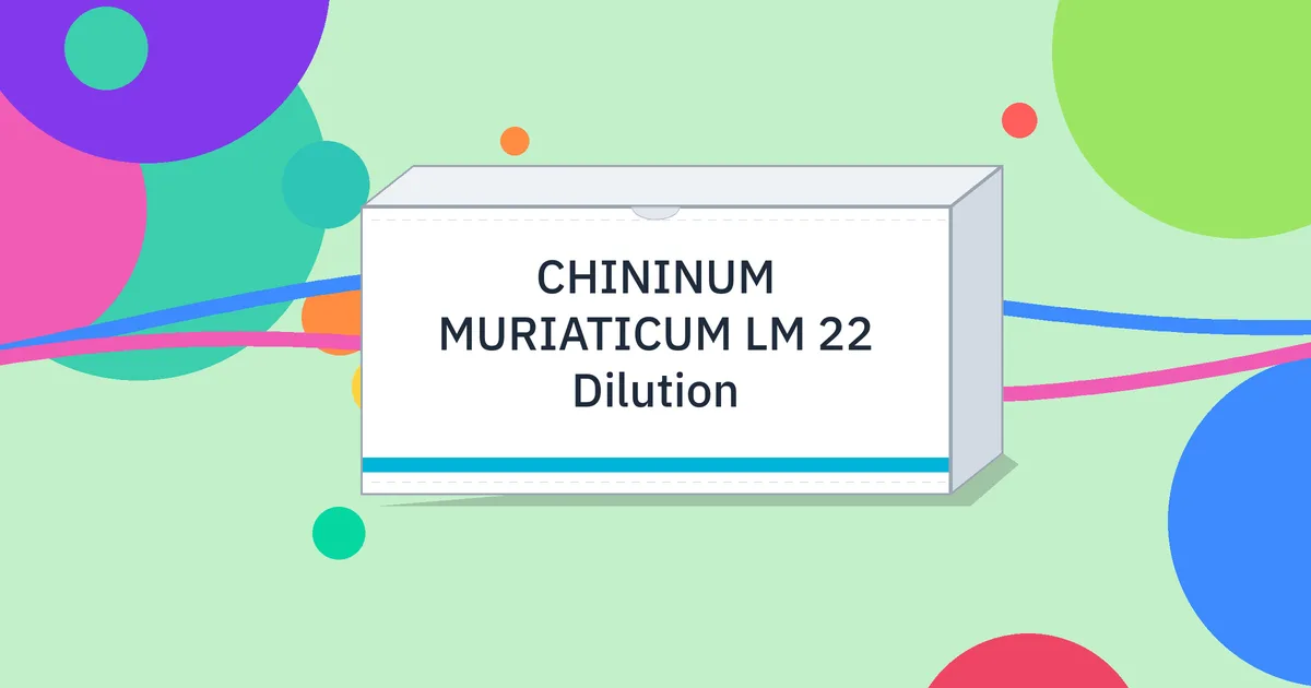 Symbolbild: Packung mit der Aufschrift CHININUM MURIATICUM LM 22 Dilution (PZN 12815279) – Verfügbarkeit und Bezug in Apotheken in Frankfurt am Main