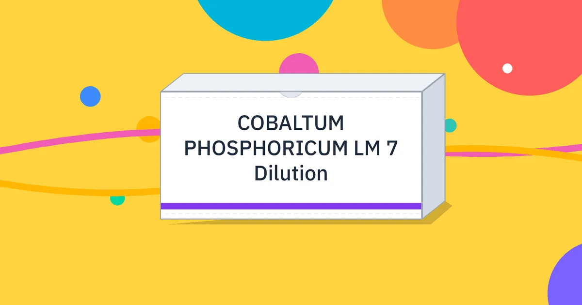Symbolbild: Packung mit der Aufschrift COBALTUM PHOSPHORICUM LM 7 Dilution (PZN 12823971) – Verfügbarkeit und Bezug in Apotheken in Frankfurt am Main