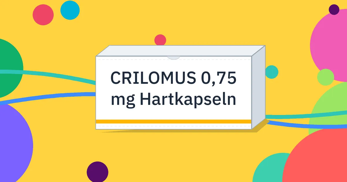 Symbolbild: Packung mit der Aufschrift CRILOMUS 0,75 mg Hartkapseln (PZN 10382043) – Verfügbarkeit und Bezug in Apotheken in Frankfurt am Main