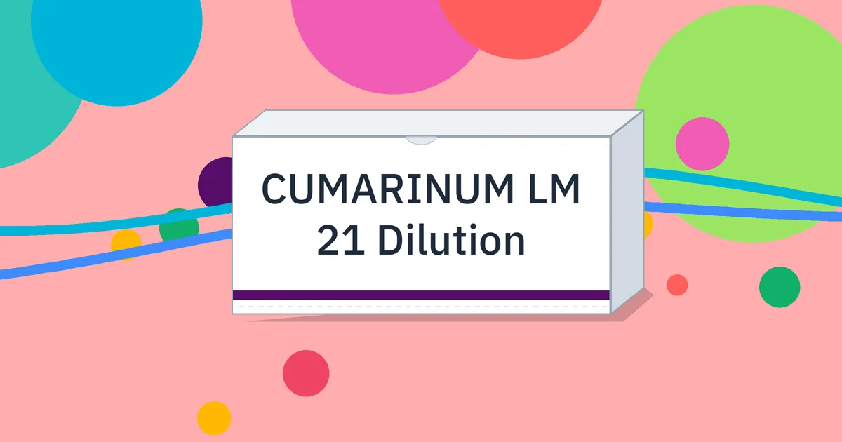Symbolbild: Packung mit der Aufschrift CUMARINUM LM 21 Dilution (PZN 12836927) – Verfügbarkeit und Bezug in Apotheken in Frankfurt am Main