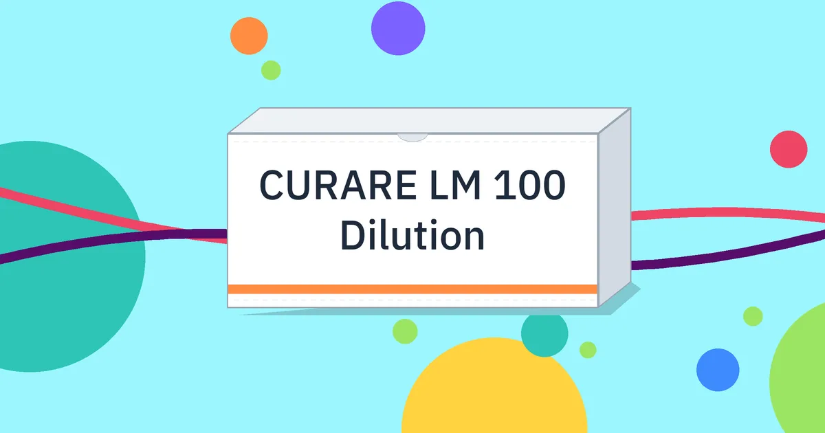 Symbolbild: Packung mit der Aufschrift CURARE LM 100 Dilution (PZN 12839802) – Verfügbarkeit und Bezug in Apotheken in Frankfurt am Main