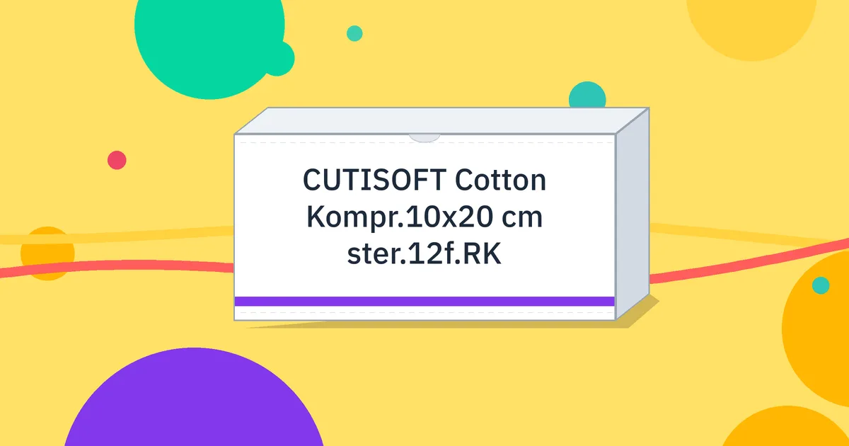 Symbolbild: Packung mit der Aufschrift CUTISOFT Cotton Kompr.10x20 cm ster.12f.RK (PZN 03898088) – Verfügbarkeit und Bezug in Apotheken in Frankfurt am Main