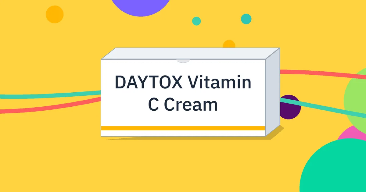 Symbolbild: Packung mit der Aufschrift DAYTOX Vitamin C Cream (PZN 16780678) – Verfügbarkeit und Bezug in Apotheken in Frankfurt am Main