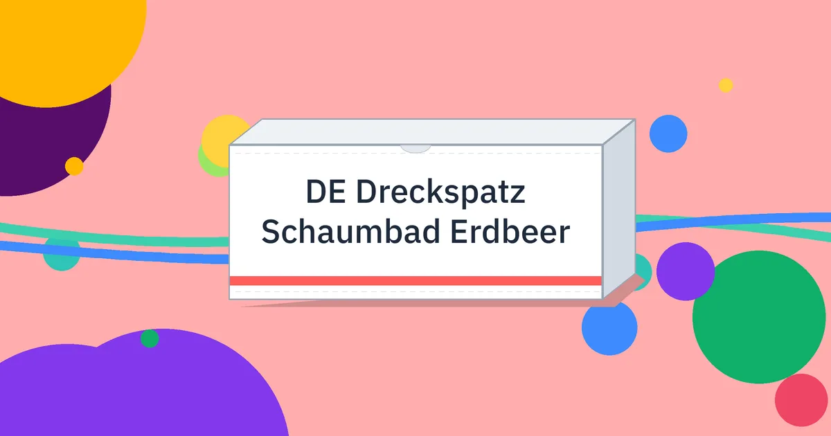 Symbolbild: Packung mit der Aufschrift DE Dreckspatz Schaumbad Erdbeer (PZN 17922436) – Verfügbarkeit und Bezug in Apotheken in Frankfurt am Main