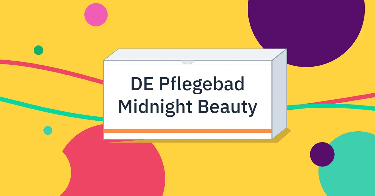 Symbolbild: Packung mit der Aufschrift DE Pflegebad Midnight Beauty (PZN 17457270) – Verfügbarkeit und Bezug in Apotheken in Frankfurt am Main