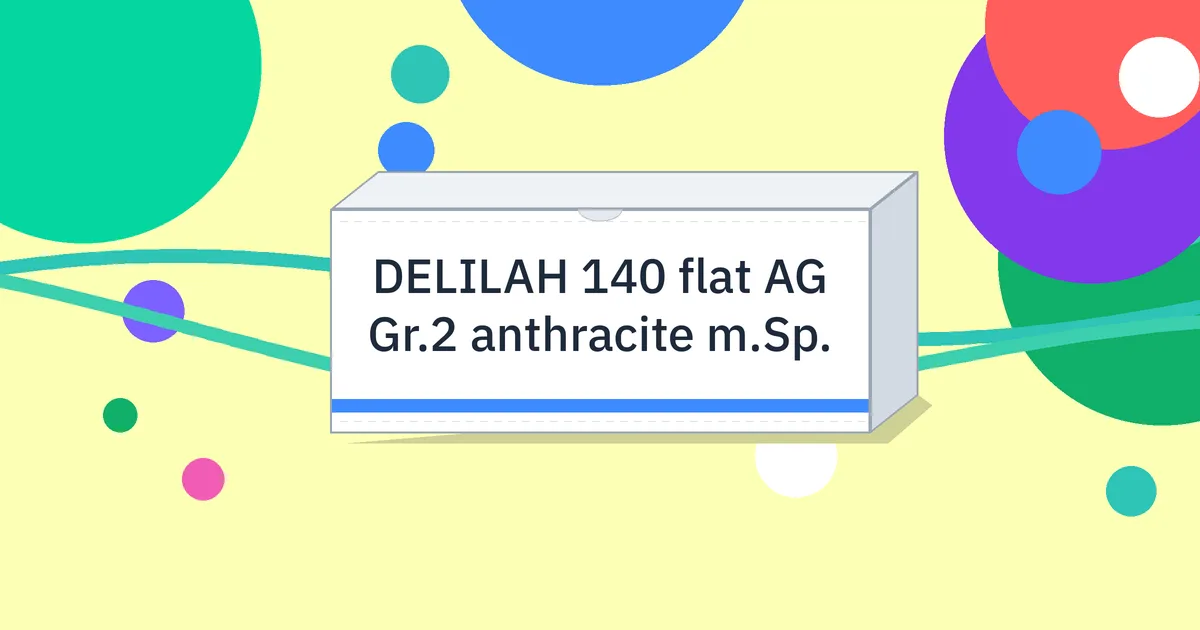 Symbolbild: Packung mit der Aufschrift DELILAH 140 flat AG Gr.2 anthracite m.Sp. (PZN 14247193) – Verfügbarkeit und Bezug in Apotheken in Frankfurt am Main