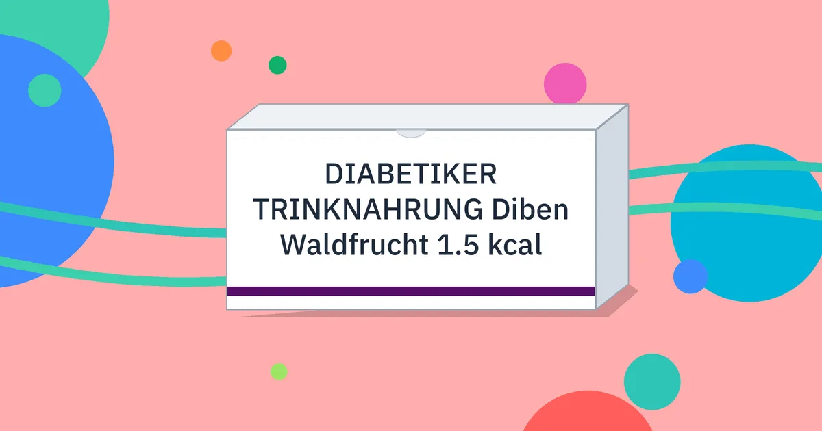 Symbolbild: Packung mit der Aufschrift DIABETIKER TRINKNAHRUNG Diben Waldfrucht 1.5 kcal (PZN 15590295) – Verfügbarkeit und Bezug in Apotheken in Frankfurt am Main