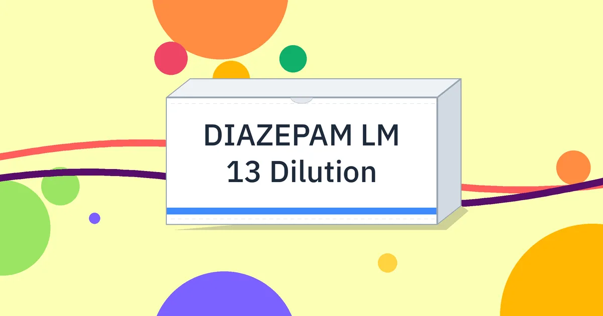 Symbolbild: Packung mit der Aufschrift DIAZEPAM LM 13 Dilution (PZN 12840834) – Verfügbarkeit und Bezug in Apotheken in Frankfurt am Main