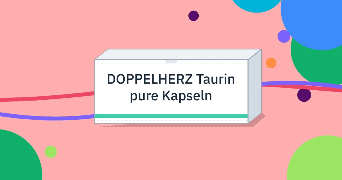 Symbolbild: Packung mit der Aufschrift DOPPELHERZ Taurin pure Kapseln (PZN 19388099) – Verfügbarkeit und Bezug in Apotheken in Frankfurt am Main