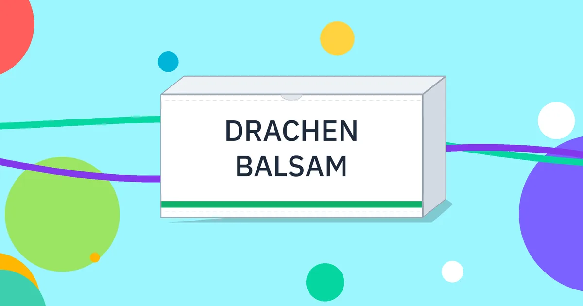 Symbolbild: Packung mit der Aufschrift DRACHEN BALSAM (PZN 07507297) – Verfügbarkeit und Bezug in Apotheken in Frankfurt am Main