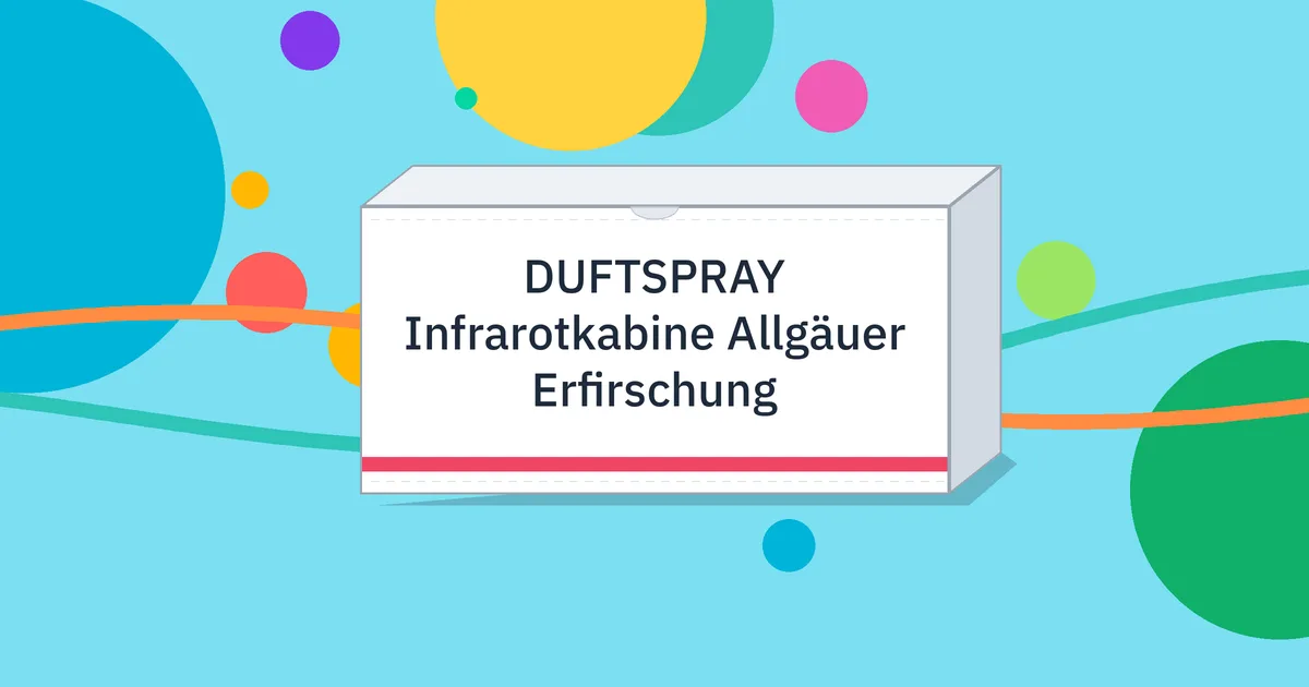 Symbolbild: Packung mit der Aufschrift DUFTSPRAY Infrarotkabine Allgäuer Erfirschung (PZN 16898167) – Verfügbarkeit und Bezug in Apotheken in Frankfurt am Main