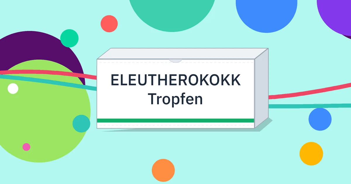 Symbolbild: Packung mit der Aufschrift ELEUTHEROKOKK Tropfen (PZN 11052170) – Verfügbarkeit und Bezug in Apotheken in Frankfurt am Main