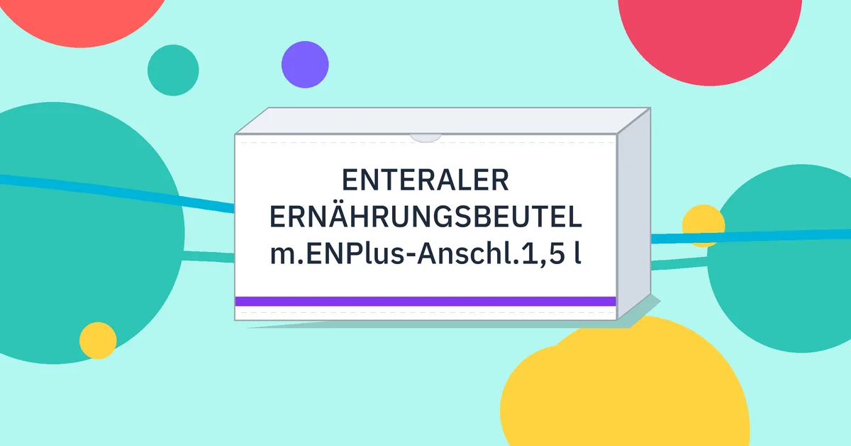 Symbolbild: Packung mit der Aufschrift ENTERALER ERNÄHRUNGSBEUTEL m.ENPlus-Anschl.1,5 l (PZN 19272451) – Verfügbarkeit und Bezug in Apotheken in Frankfurt am Main
