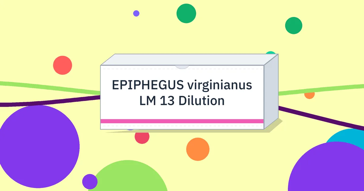 Symbolbild: Packung mit der Aufschrift EPIPHEGUS virginianus LM 13 Dilution (PZN 13472568) – Verfügbarkeit und Bezug in Apotheken in Frankfurt am Main