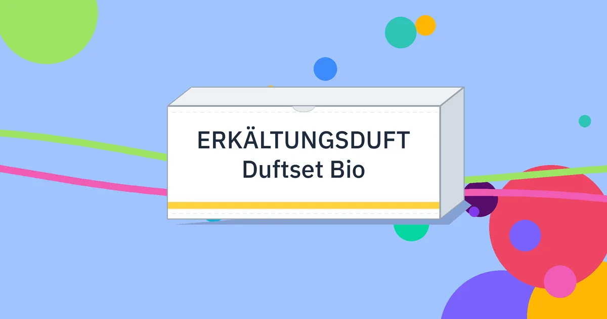 Symbolbild: Packung mit der Aufschrift ERKÄLTUNGSDUFT Duftset Bio (PZN 16659994) – Verfügbarkeit und Bezug in Apotheken in Frankfurt am Main