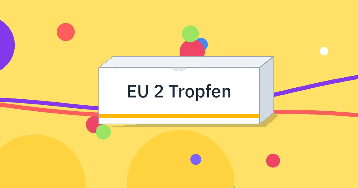 Symbolbild: Packung mit der Aufschrift EU 2 Tropfen (PZN 09628355) – Verfügbarkeit und Bezug in Apotheken in Frankfurt am Main