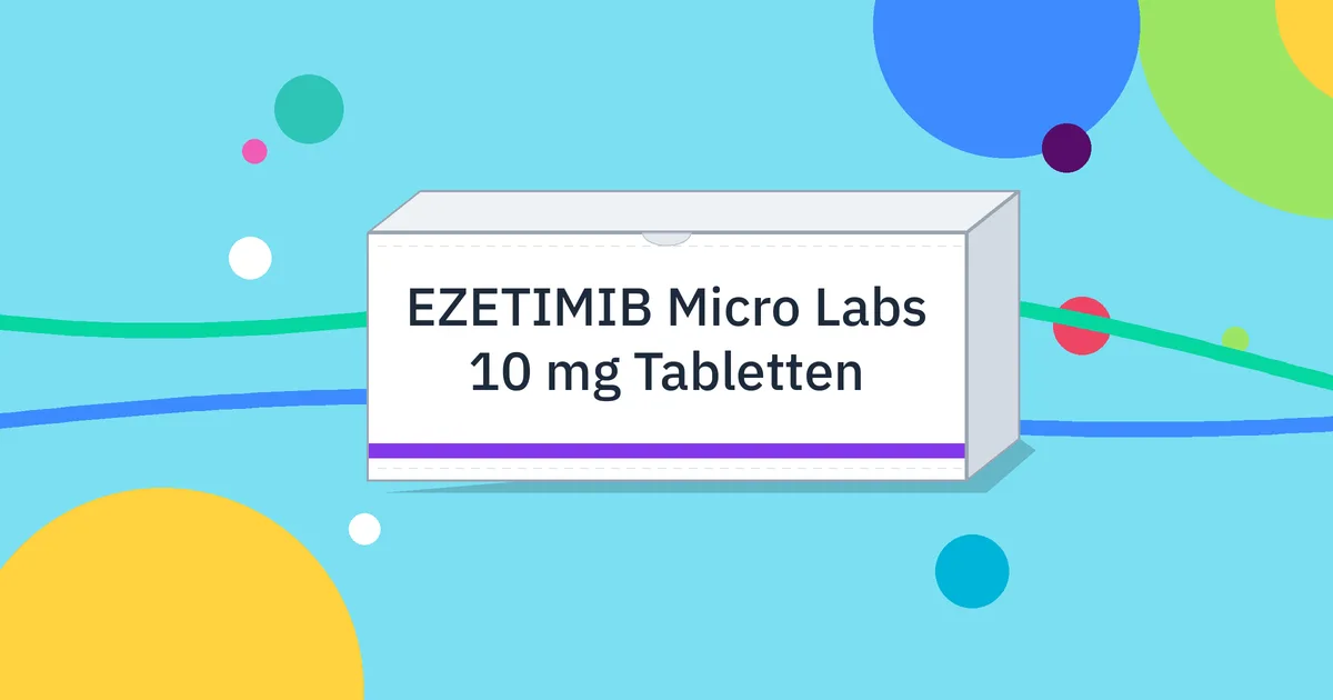Symbolbild: Packung mit der Aufschrift EZETIMIB Micro Labs 10 mg Tabletten (PZN 14035663) – Verfügbarkeit und Bezug in Apotheken in Frankfurt am Main