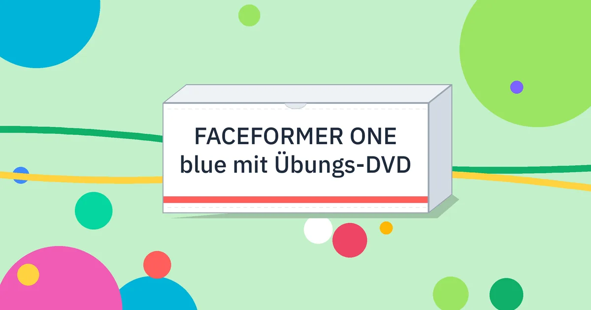 Symbolbild: Packung mit der Aufschrift FACEFORMER ONE blue mit Übungs-DVD (PZN 18092238) – Verfügbarkeit und Bezug in Apotheken in Frankfurt am Main