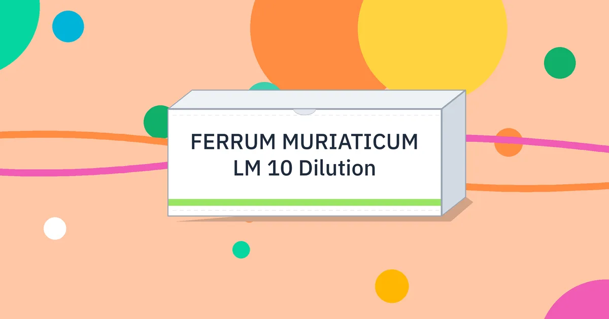 Symbolbild: Packung mit der Aufschrift FERRUM MURIATICUM LM 10 Dilution (PZN 12850703) – Verfügbarkeit und Bezug in Apotheken in Frankfurt am Main