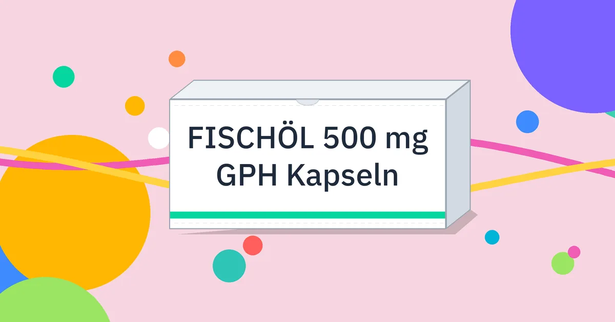 Symbolbild: Packung mit der Aufschrift FISCHÖL 500 mg GPH Kapseln (PZN 09748728) – Verfügbarkeit und Bezug in Apotheken in Frankfurt am Main