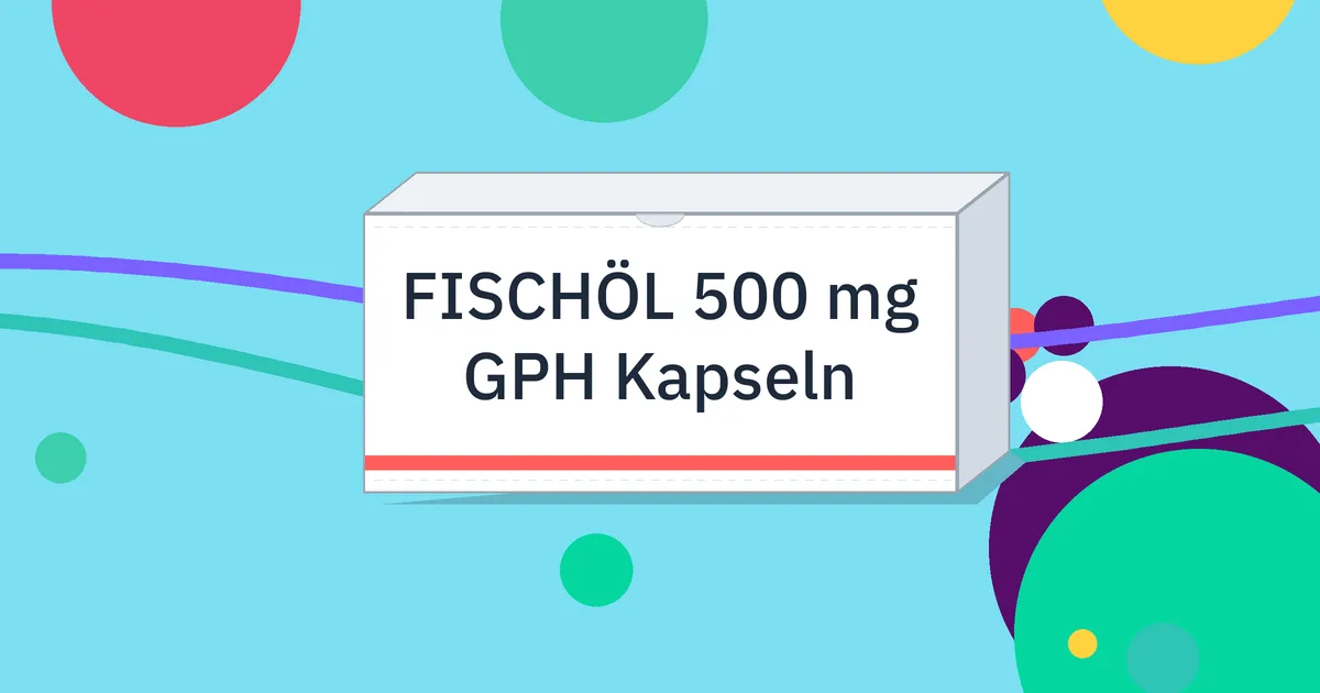 Symbolbild: Packung mit der Aufschrift FISCHÖL 500 mg GPH Kapseln (PZN 04410858) – Verfügbarkeit und Bezug in Apotheken in Frankfurt am Main