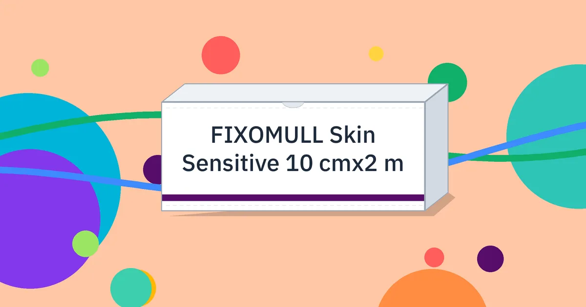 Symbolbild: Packung mit der Aufschrift FIXOMULL Skin Sensitive 10 cmx2 m (PZN 18440308) – Verfügbarkeit und Bezug in Apotheken in Frankfurt am Main