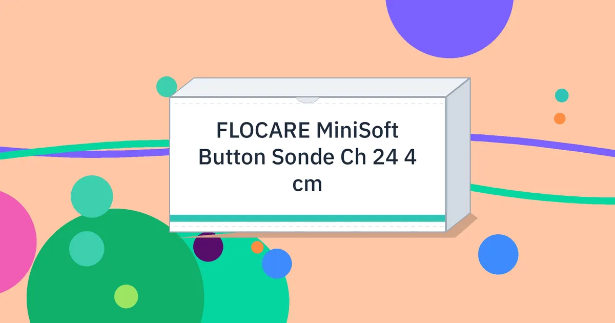 Symbolbild: Packung mit der Aufschrift FLOCARE MiniSoft Button Sonde Ch 24 4 cm (PZN 16019680) – Verfügbarkeit und Bezug in Apotheken in Frankfurt am Main