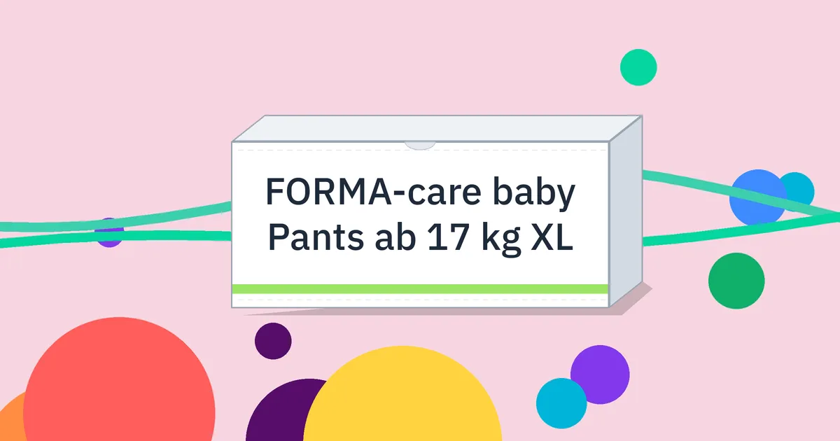 Symbolbild: Packung mit der Aufschrift FORMA-care baby Pants ab 17 kg XL (PZN 19385474) – Verfügbarkeit und Bezug in Apotheken in Frankfurt am Main