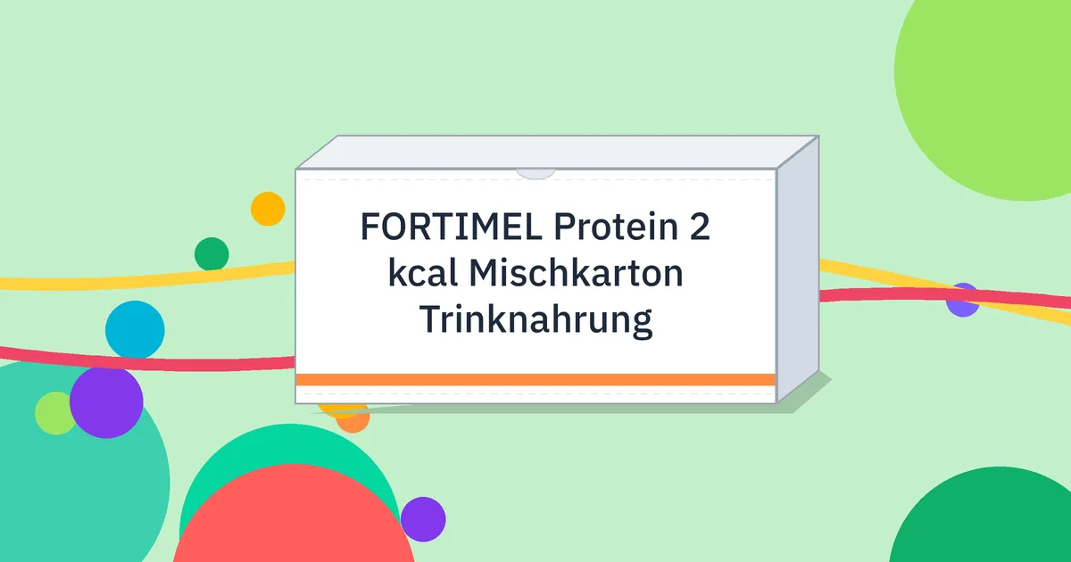 Symbolbild: Packung mit der Aufschrift FORTIMEL Protein 2 kcal Mischkarton Trinknahrung (PZN 19350636) – Verfügbarkeit und Bezug in Apotheken in Frankfurt am Main