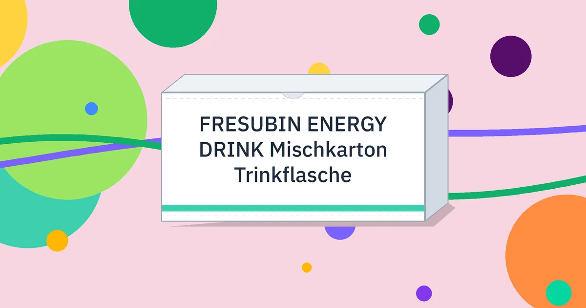 Symbolbild: Packung mit der Aufschrift FRESUBIN ENERGY DRINK Mischkarton Trinkflasche (PZN 20168753) – Verfügbarkeit und Bezug in Apotheken in Frankfurt am Main