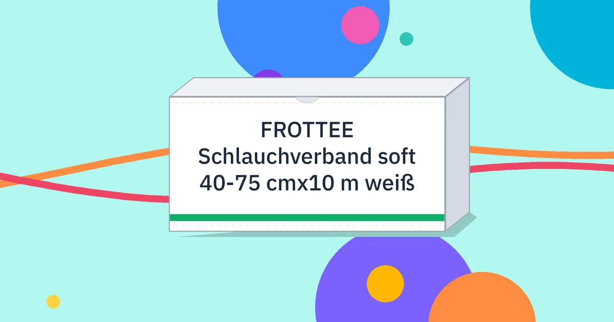 Symbolbild: Packung mit der Aufschrift FROTTEE Schlauchverband soft 40-75 cmx10 m weiß (PZN 16150026) – Verfügbarkeit und Bezug in Apotheken in Frankfurt am Main