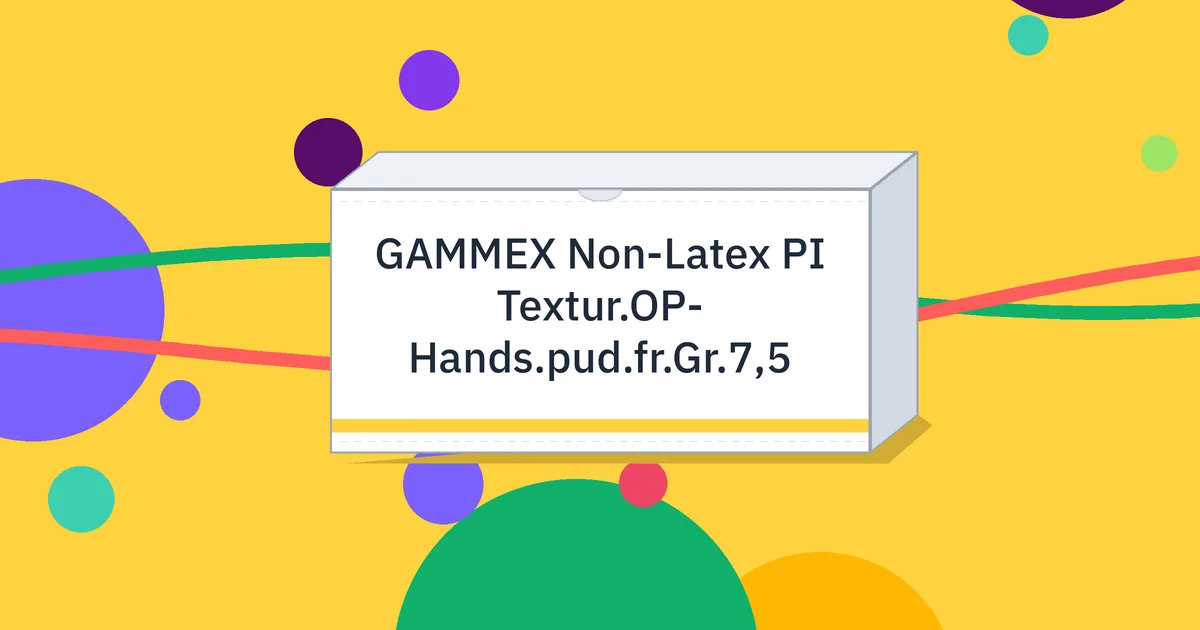 Symbolbild: Packung mit der Aufschrift GAMMEX Non-Latex PI Textur.OP-Hands.pud.fr.Gr.7,5 (PZN 18337160) – Verfügbarkeit und Bezug in Apotheken in Frankfurt am Main