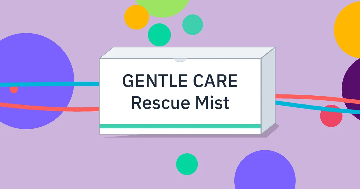 Symbolbild: Packung mit der Aufschrift GENTLE CARE Rescue Mist (PZN 20929235) – Verfügbarkeit und Bezug in Apotheken in Frankfurt am Main