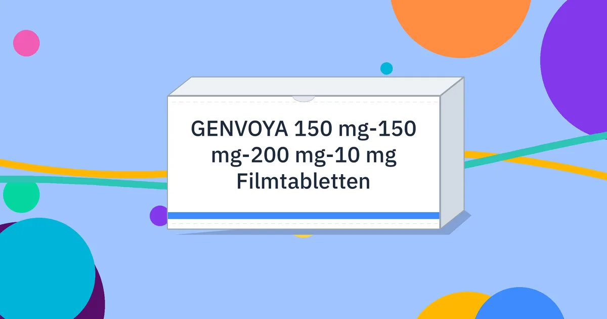Symbolbild: Packung mit der Aufschrift GENVOYA 150 mg-150 mg-200 mg-10 mg Filmtabletten (PZN 11531108) – Verfügbarkeit und Bezug in Apotheken in Frankfurt am Main
