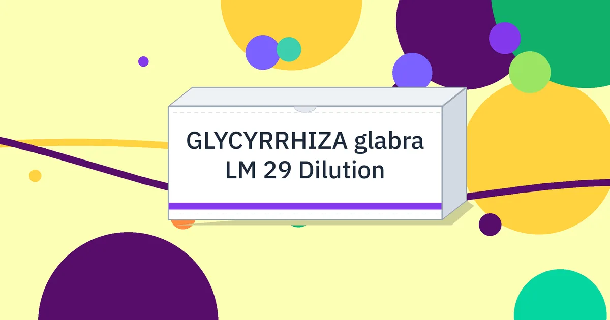 Symbolbild: Packung mit der Aufschrift GLYCYRRHIZA glabra LM 29 Dilution (PZN 12881069) – Verfügbarkeit und Bezug in Apotheken in Frankfurt am Main