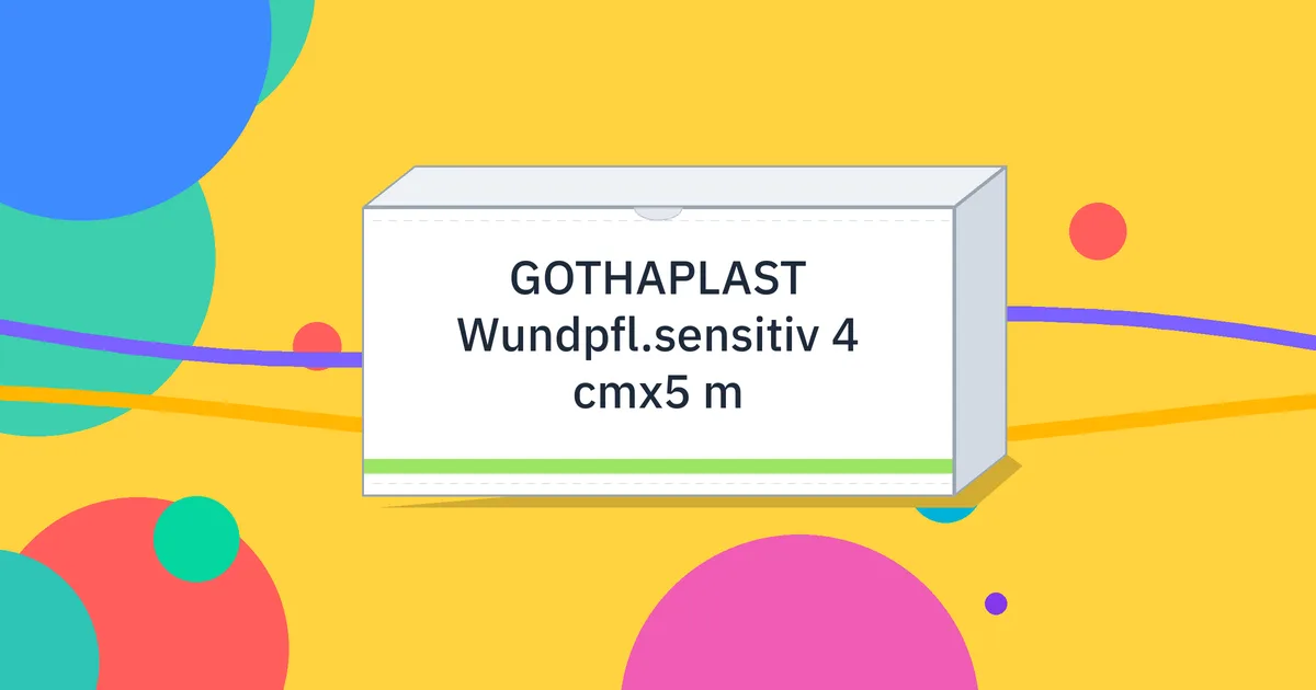 Symbolbild: Packung mit der Aufschrift GOTHAPLAST Wundpfl.sensitiv 4 cmx5 m (PZN 04951212) – Verfügbarkeit und Bezug in Apotheken in Frankfurt am Main