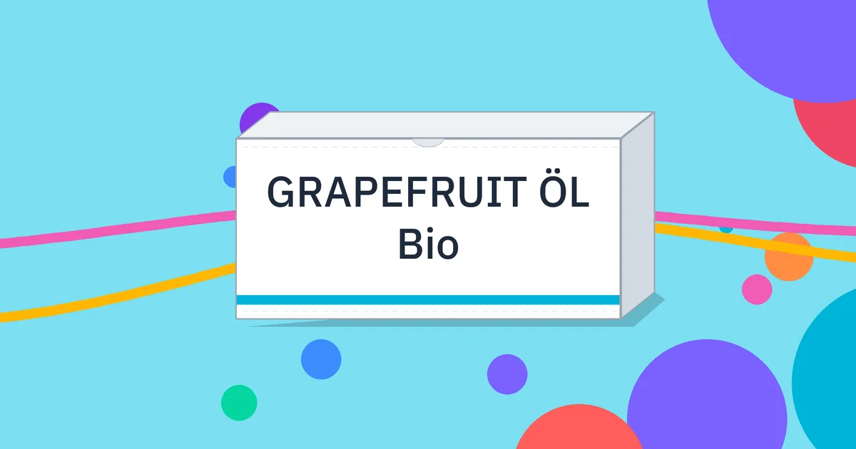 Symbolbild: Packung mit der Aufschrift GRAPEFRUIT ÖL Bio (PZN 03264455) – Verfügbarkeit und Bezug in Apotheken in Frankfurt am Main