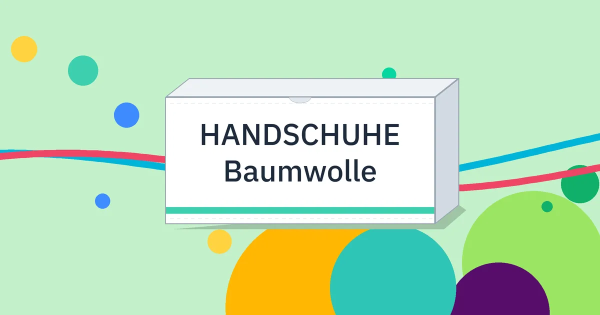Symbolbild: Packung mit der Aufschrift HANDSCHUHE Baumwolle (PZN 06153940) – Verfügbarkeit und Bezug in Apotheken in Frankfurt am Main