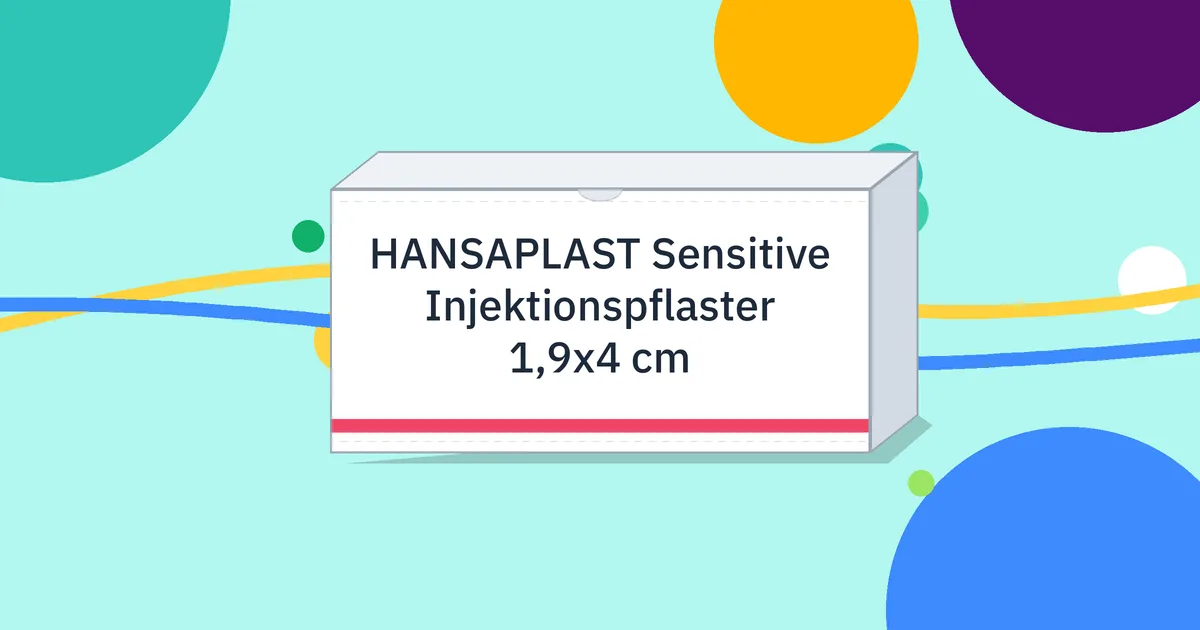 Symbolbild: Packung mit der Aufschrift HANSAPLAST Sensitive Injektionspflaster 1,9x4 cm (PZN 14284449) – Verfügbarkeit und Bezug in Apotheken in Frankfurt am Main