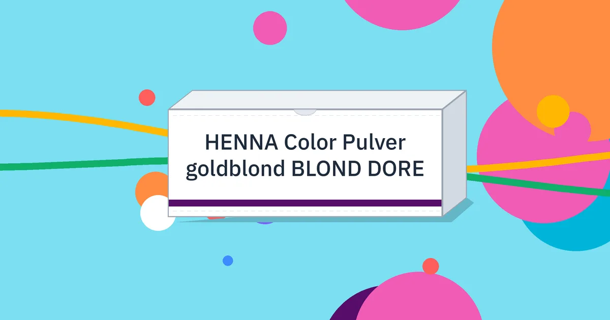 Symbolbild: Packung mit der Aufschrift HENNA Color Pulver goldblond BLOND DORE (PZN 09940762) – Verfügbarkeit und Bezug in Apotheken in Frankfurt am Main