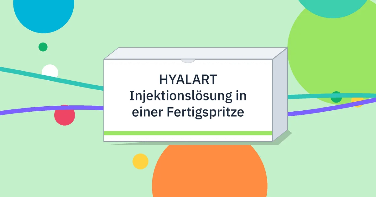 Symbolbild: Packung mit der Aufschrift HYALART Injektionslösung in einer Fertigspritze (PZN 11652361) – Verfügbarkeit und Bezug in Apotheken in Frankfurt am Main