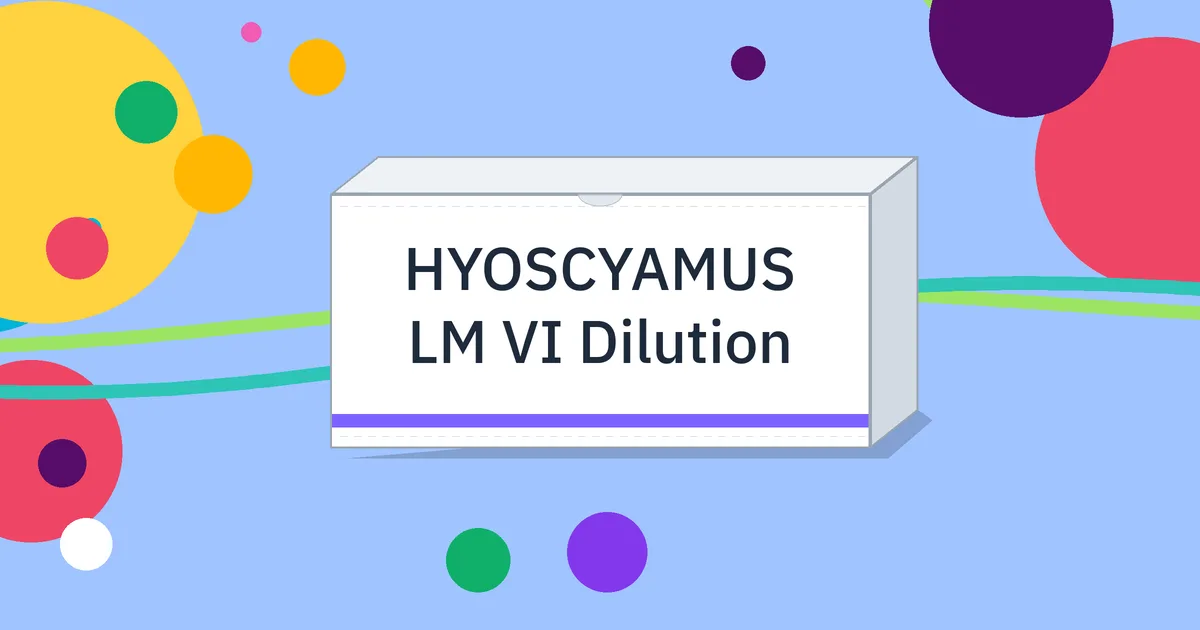 Symbolbild: Packung mit der Aufschrift HYOSCYAMUS LM VI Dilution (PZN 02668475) – Verfügbarkeit und Bezug in Apotheken in Frankfurt am Main