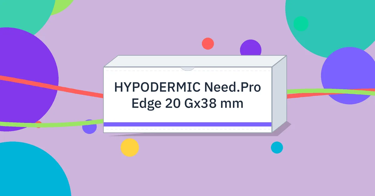 Symbolbild: Packung mit der Aufschrift HYPODERMIC Need.Pro Edge 20 Gx38 mm (PZN 09215587) – Verfügbarkeit und Bezug in Apotheken in Frankfurt am Main