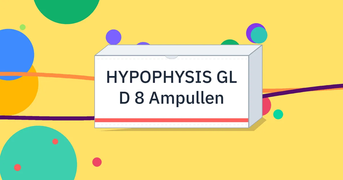 Symbolbild: Packung mit der Aufschrift HYPOPHYSIS GL D 8 Ampullen (PZN 03357004) – Verfügbarkeit und Bezug in Apotheken in Frankfurt am Main