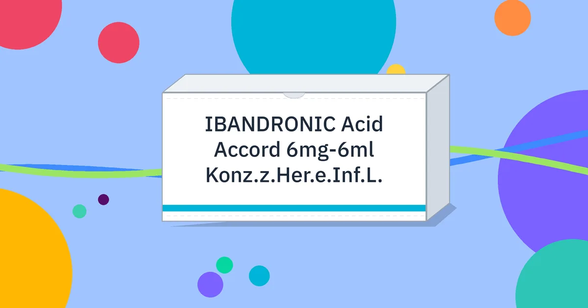 Symbolbild: Packung mit der Aufschrift IBANDRONIC Acid Accord 6mg-6ml Konz.z.Her.e.Inf.L. (PZN 16616921) – Verfügbarkeit und Bezug in Apotheken in Frankfurt am Main